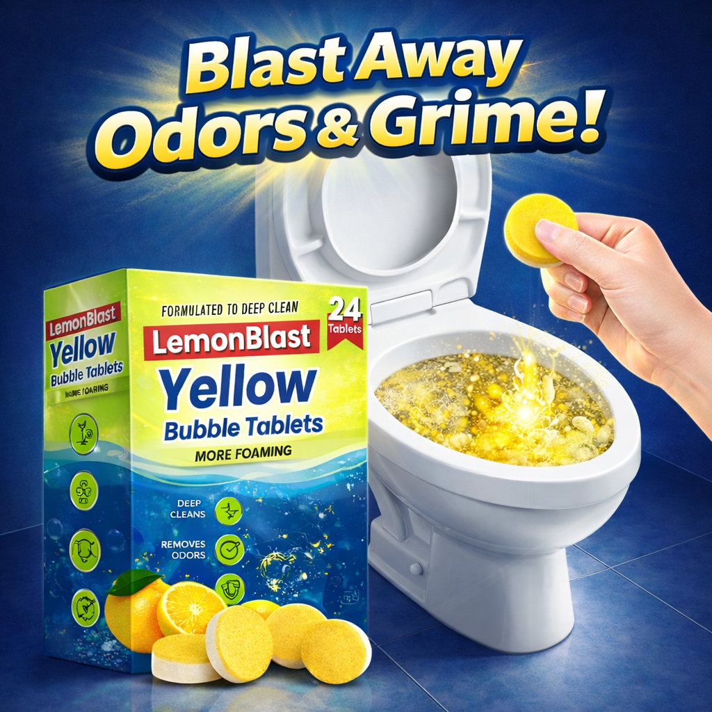 LemonBlast Yellow Bubble Tablets – Odor Eliminator + Blockage Remover ...
